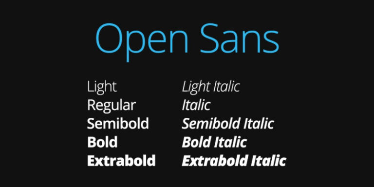 Open Sans Font Family – All Type Fonts